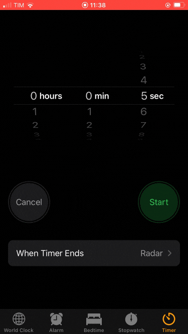 Why the iPhone Timer App displays a Fake Time